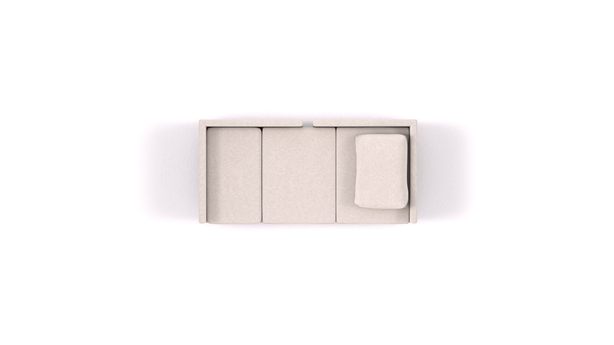 Modularni dvosed sa drvenim nožicama Clooods 2S | FEYDOM