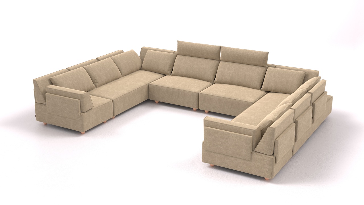 Kolekcija modularnih garnitura koja kombinuje eleganciju i svestranost ...